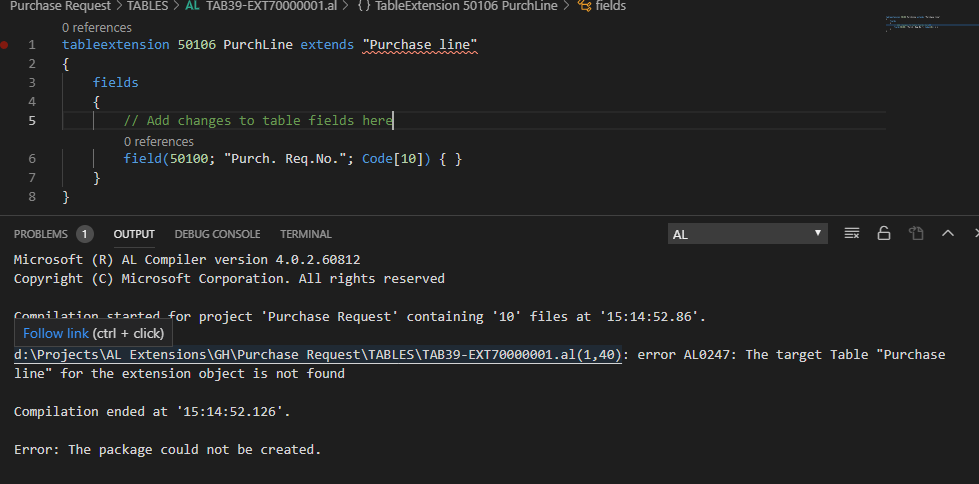 The target Table "XXXX" for the extension object is not found · Issue ...