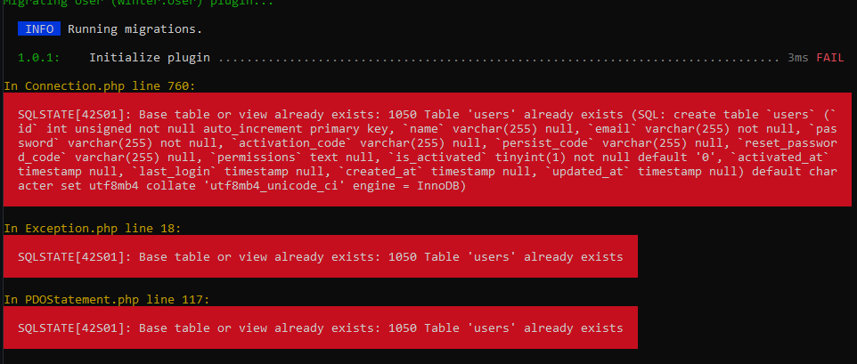 SQL error after plugin upgrade · Issue #34 · wintercms/wn-user-plugin · GitHub