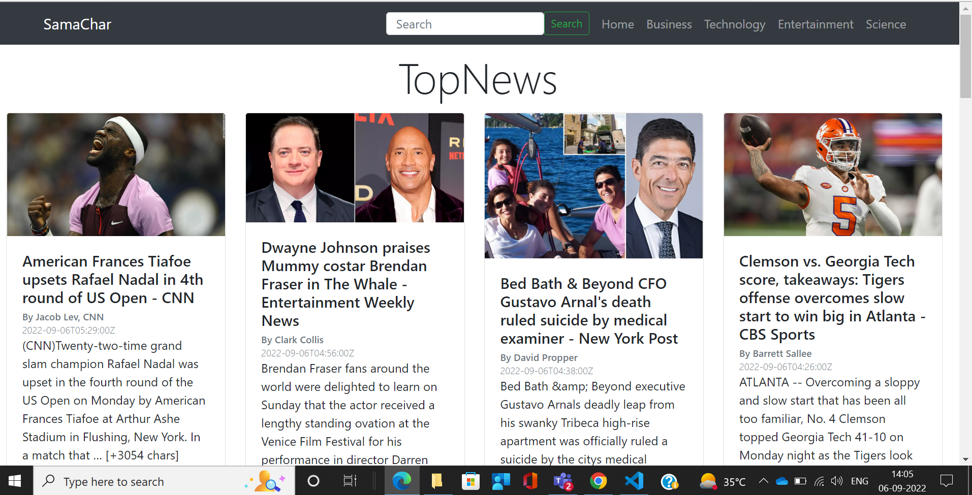 GitHub - illusion1734/News_website: A simple News website. That uses newsapi to display the ...
