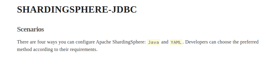 Content error in SHARDINGSPHERE-JDBC Quick start doc · Issue #23939 · apache/shardingsphere · GitHub