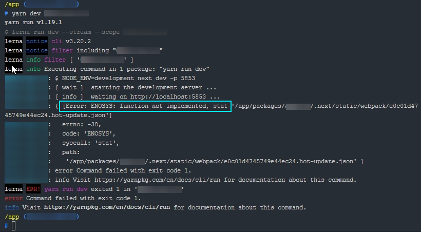  Solved For Win Function Not Implemented When Trying To Access A File Within A Container 