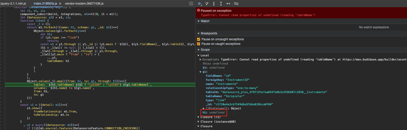 Budi 7620 The Web Interface Hangs When The Relationships Tab Should Be Opened Typeerror 