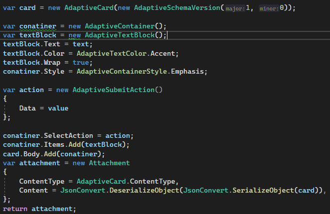 Message in the chat after clicking the adaptive card · Issue #3670 · microsoft/BotBuilder ...