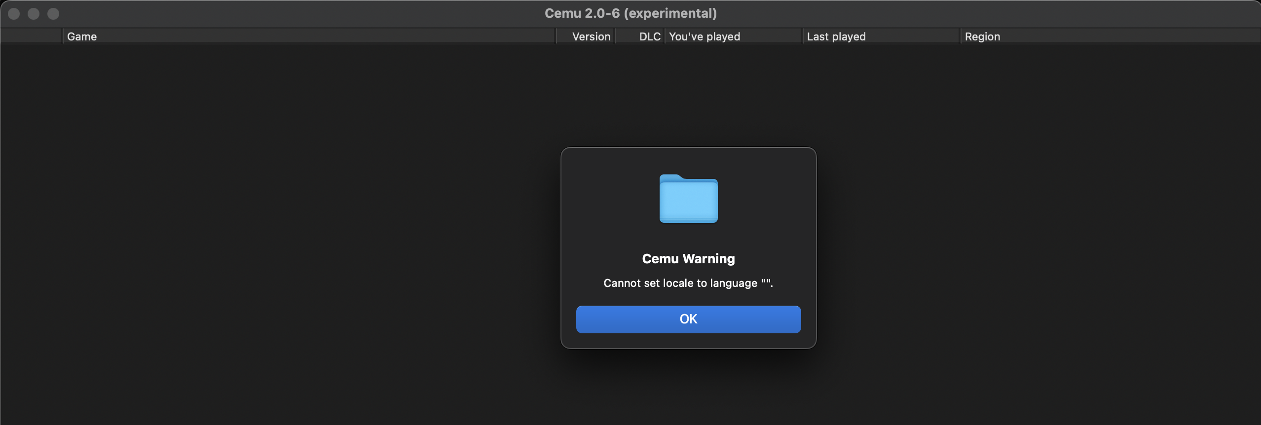 [macOS] Cannot set locale to language "". · Issue #349 · cemu-project/Cemu · GitHub