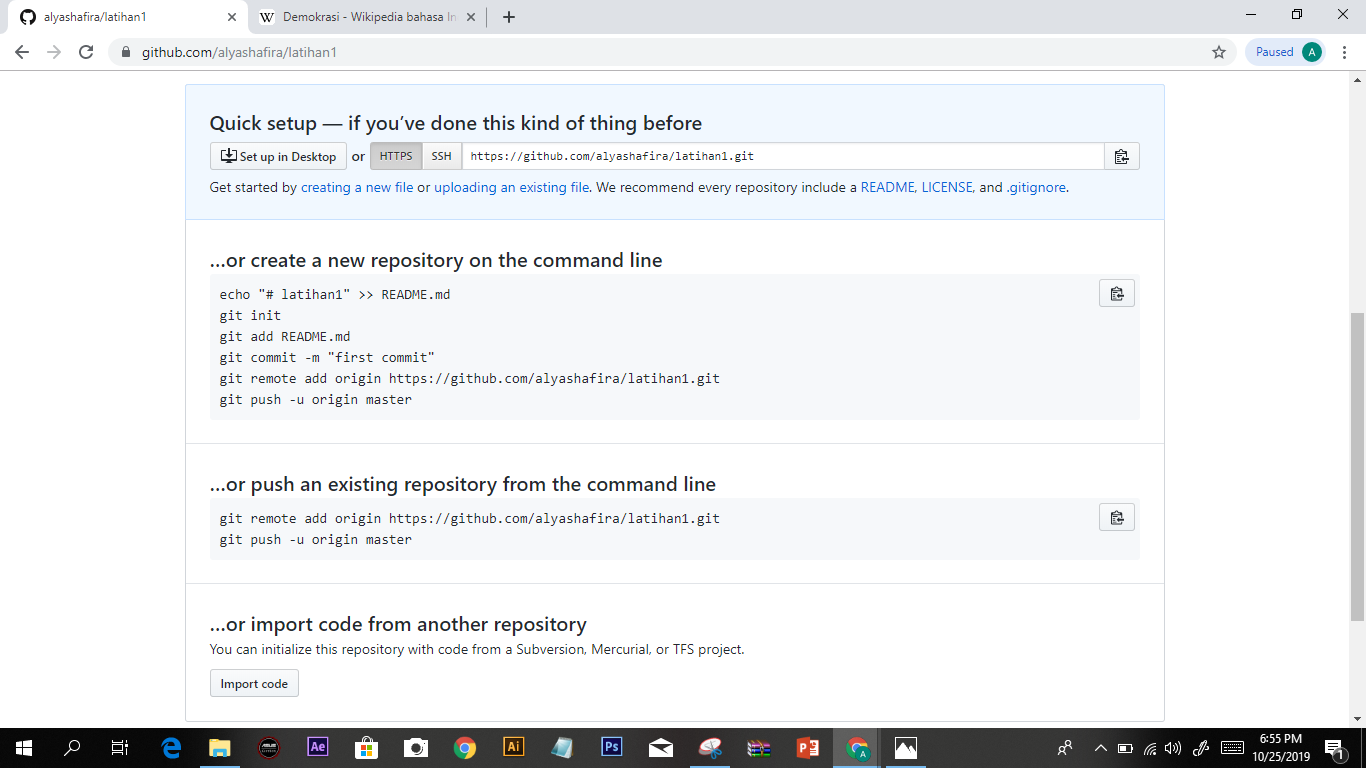 GitHub - alyashafira/latihan1: LATIHAN 1