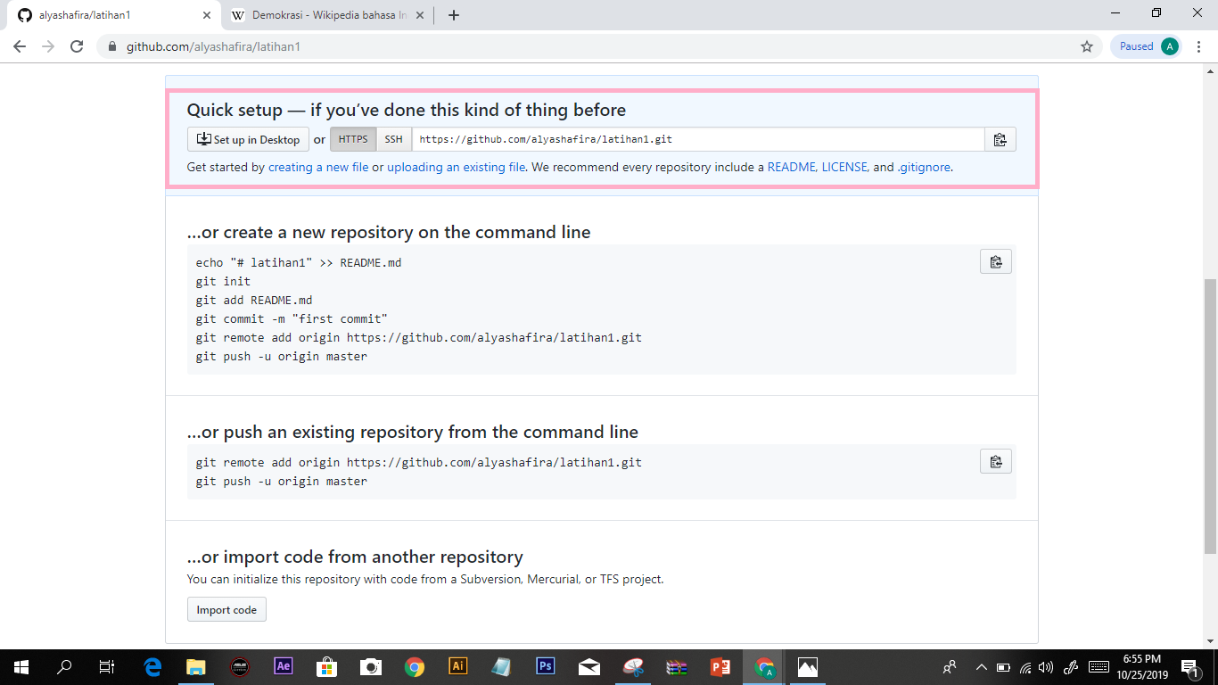 GitHub - alyashafira/latihan1: LATIHAN 1
