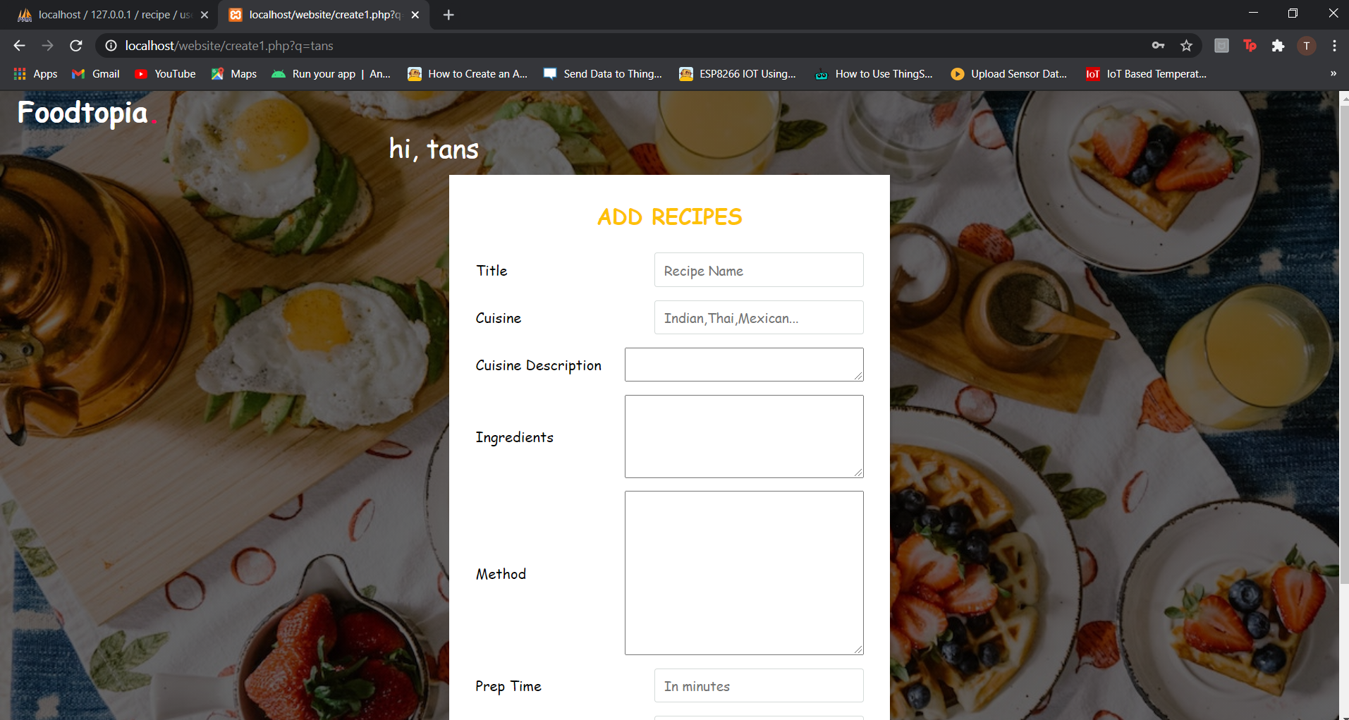 GitHub - tanyamital/Recipe-Finder: This is a web application ...