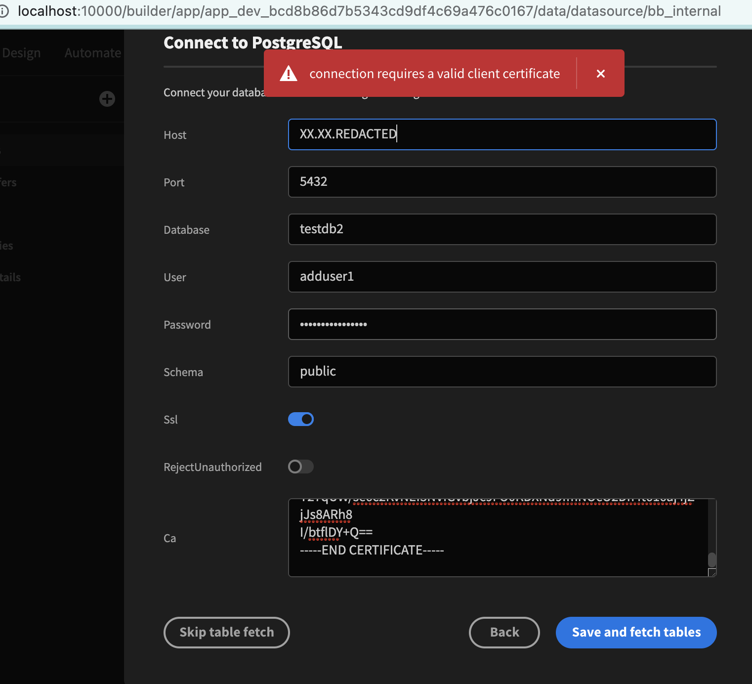 Not able to connect to gcp postgres SSL, client-cert client-key, server-ca · Issue #6189 ...