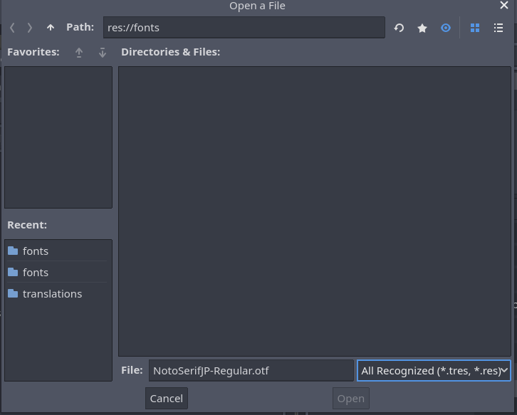 Changing custom font in project settings does not have otf and ttf as default · Issue #65633 ...