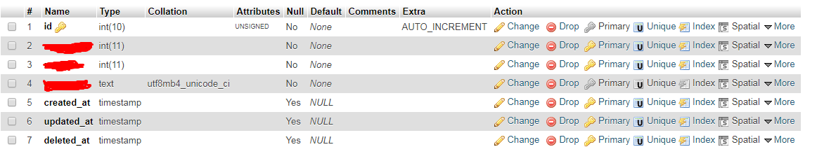 GET API SQLSTATE[42000]: Syntax error or access violation: SQL: select from `my_table_name ...