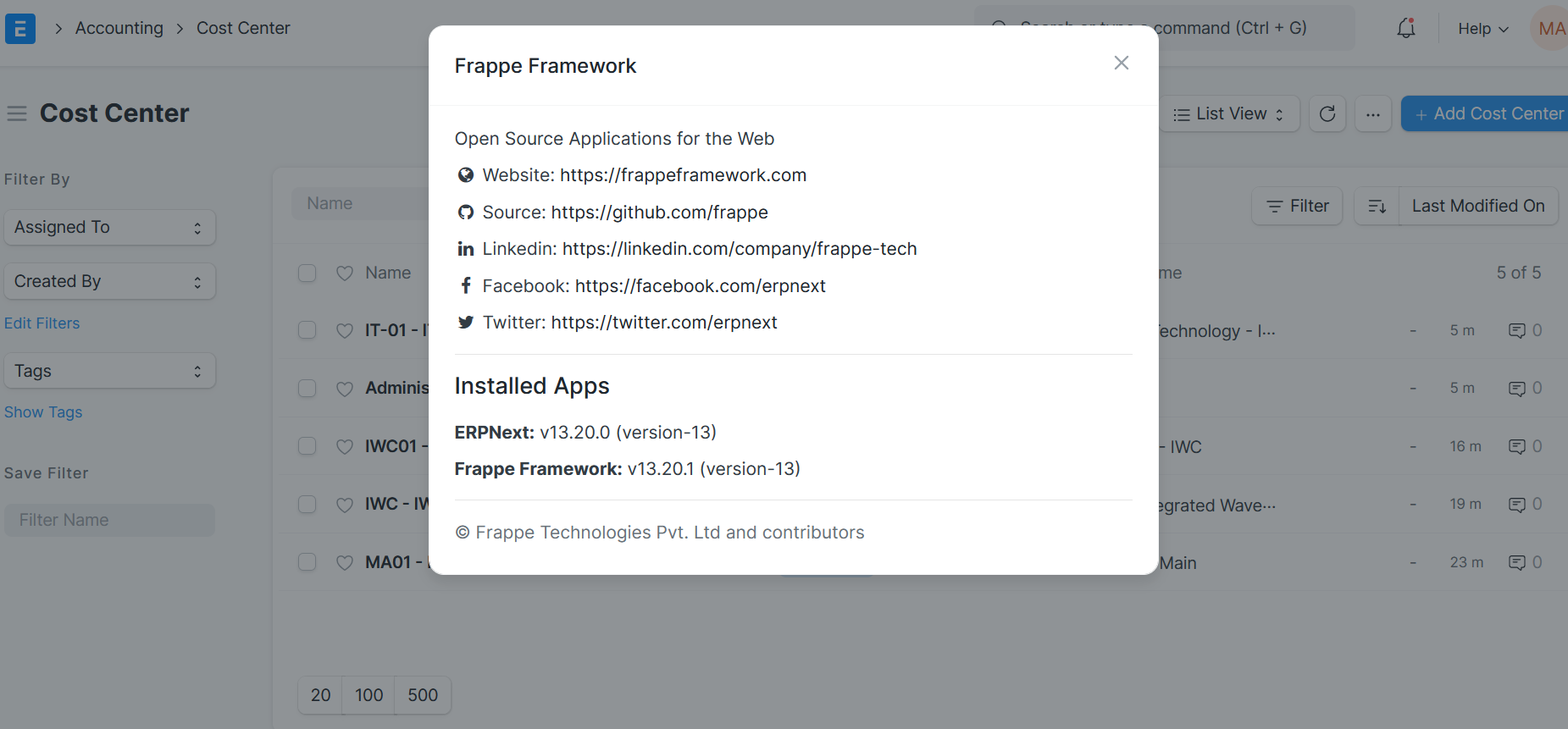 Error While Creating Cost Center · Issue #30670 · frappe/erpnext · GitHub