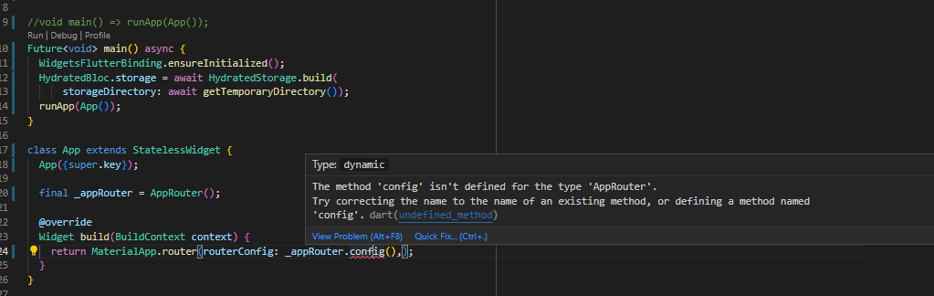 _appRoute.config() not exist · Issue #1574 · Milad-Akarie/auto_route_library · GitHub