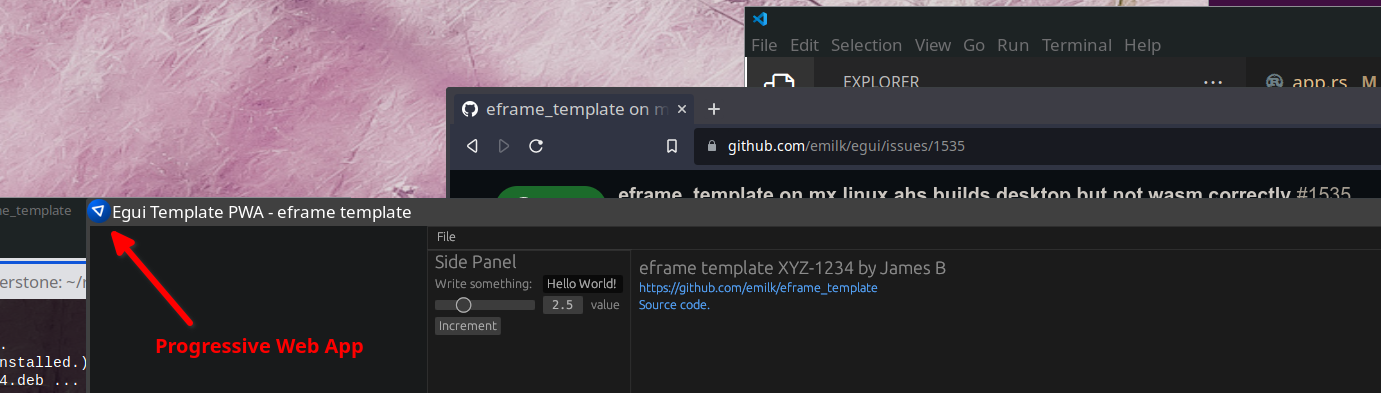 eframe_template on mx linux ahs builds desktop but not wasm correctly · Issue #1535 · emilk/egui ...