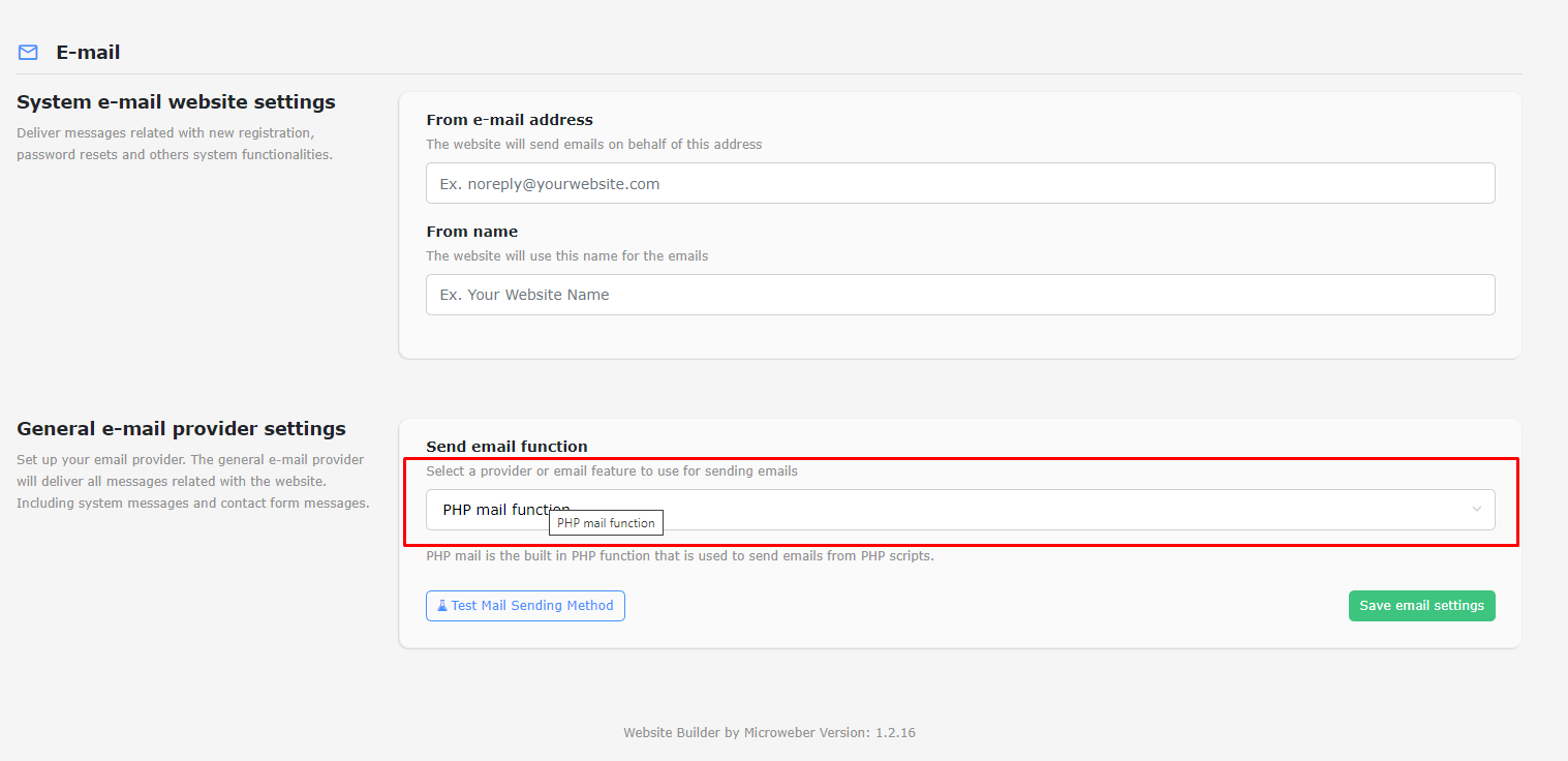 How to setup SMTP for "PHP mail function"? · Issue #878 · microweber/microweber · GitHub