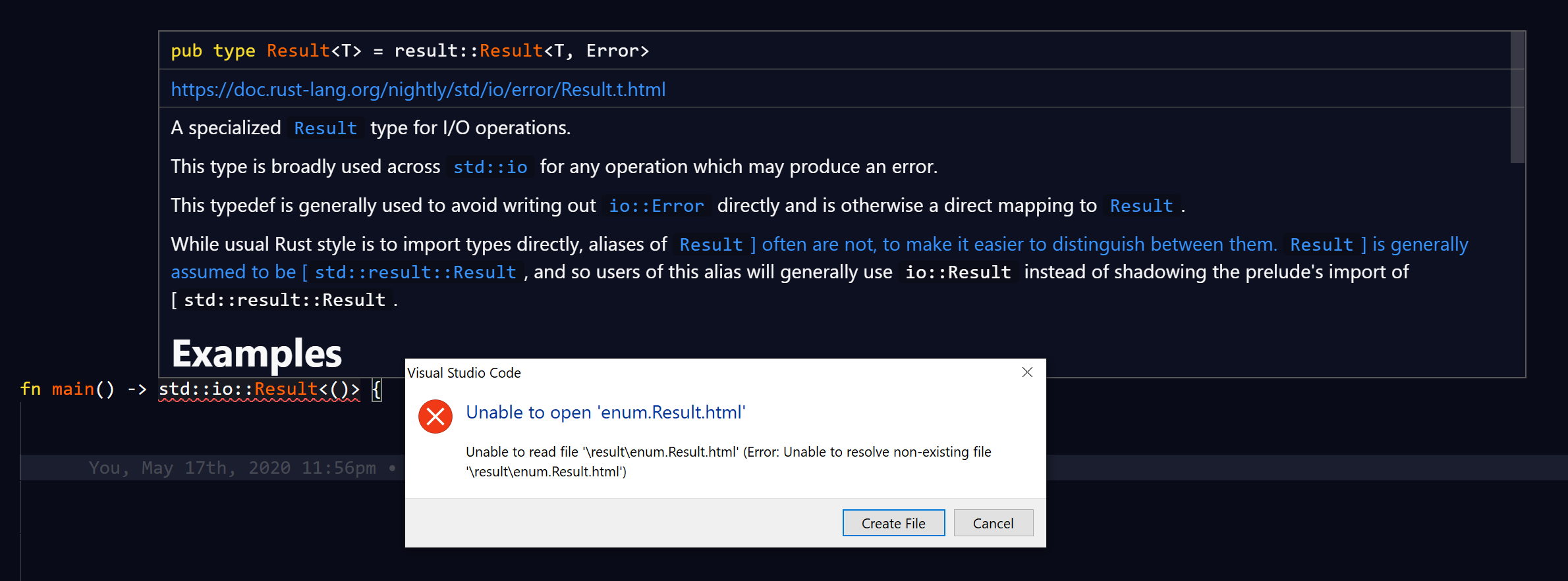 Unable To Open Links From Help Dialogs · Issue 739 · Rust Langvscode Rust · Github
