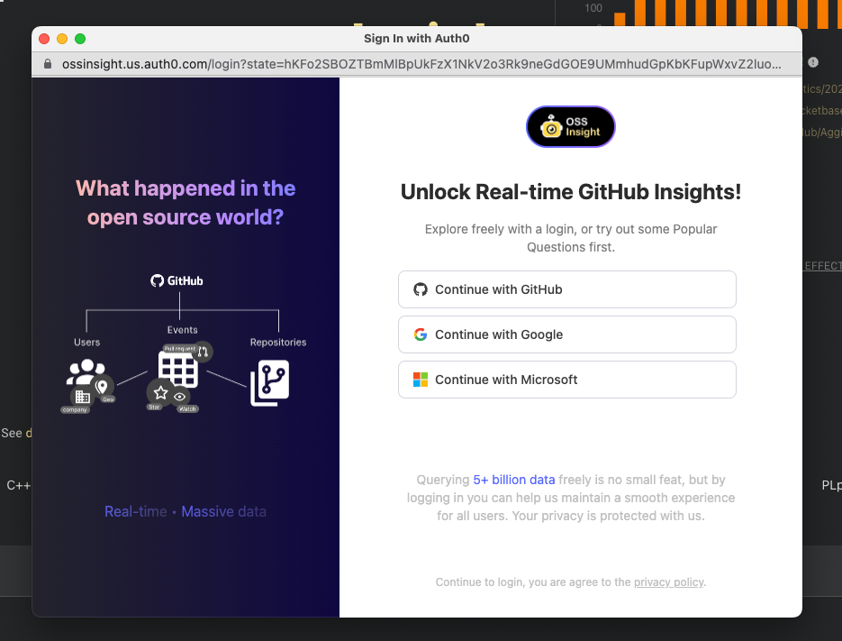 Continue with Github should be "Continue with GitHub" · Issue #1352 · pingcap/ossinsight · GitHub