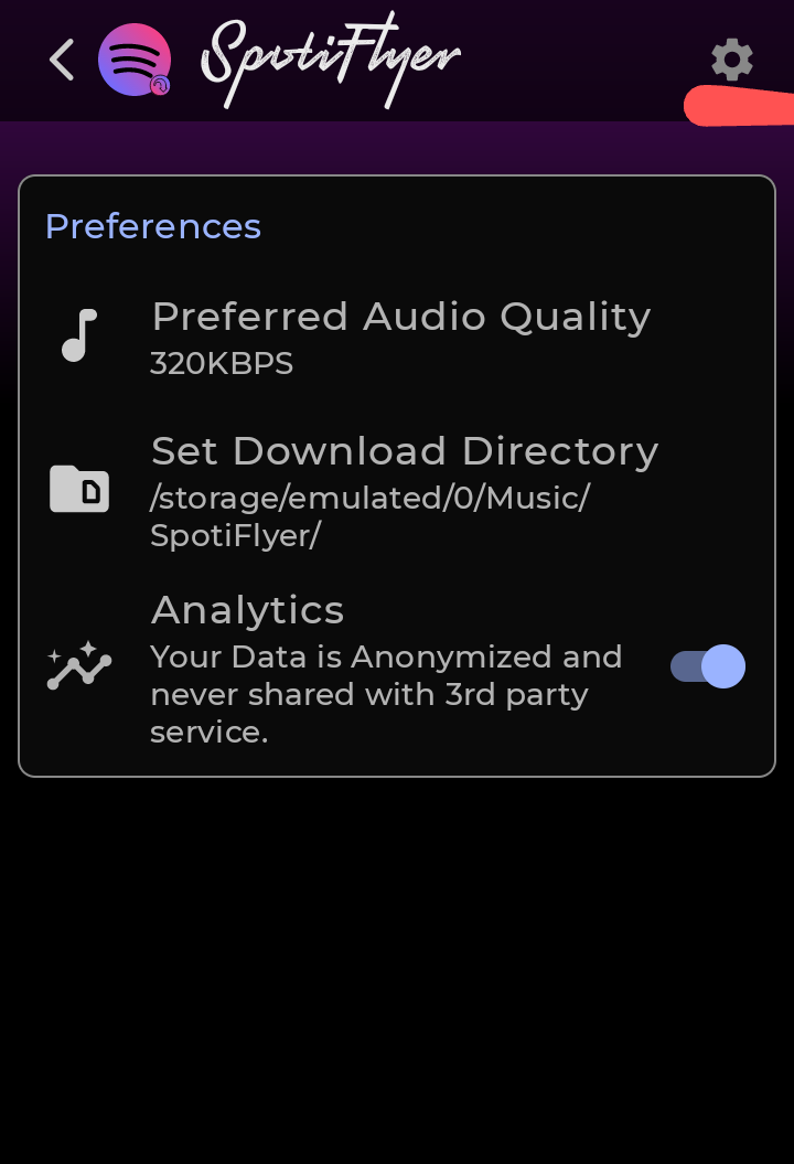 [BUG] Settings icon appears even after opening settings · Issue #1818 · Shabinder/SpotiFlyer ...