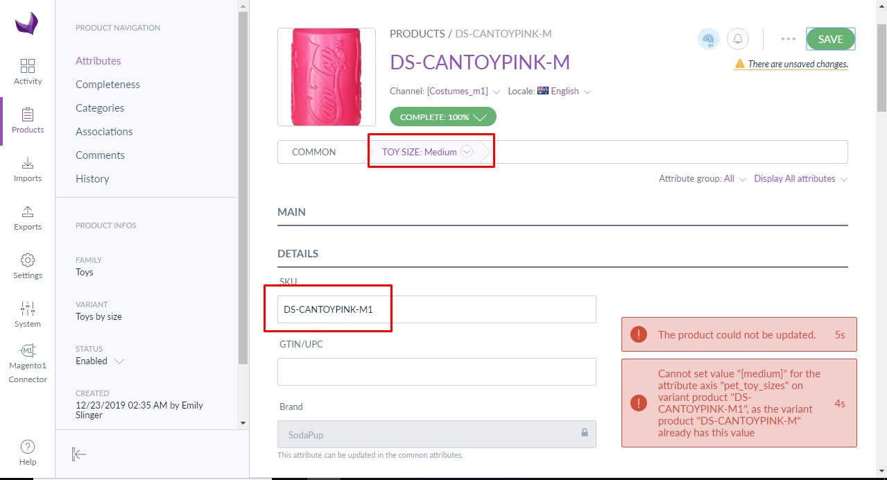 Not Able To Update Sku Of Variant Product Instead It Is Editable · Issue 11446 · Akeneopim 0390