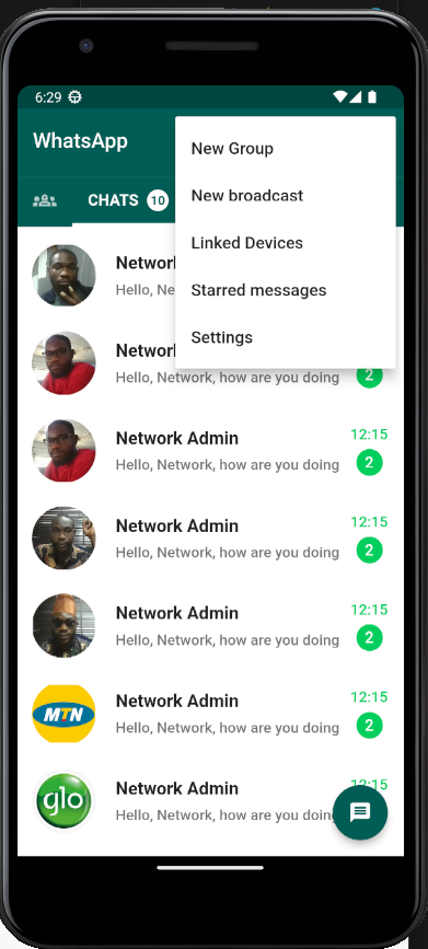 GitHub - chriswax/Whatsapp-Clone-UI: Whatsapp Clone UI design in Flutter done for learning and ...