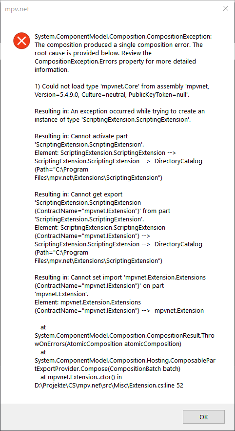 Could not load type 'mpvnet.Core' · Issue #346 · mpvnet-player/mpv.net · GitHub