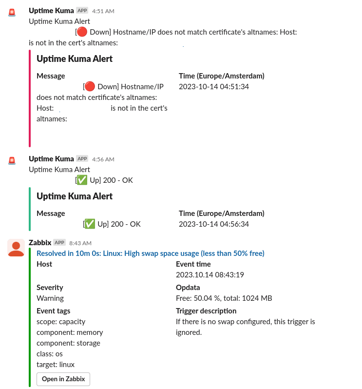 Update Slack messages instead of posting new ones · Issue #3898 · louislam/uptime-kuma · GitHub