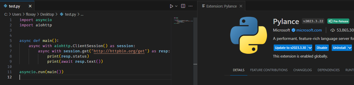 pylance randomly stopped recognizing used imports · Issue #4142 · microsoft/pylance-release · GitHub
