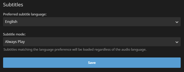 [Issue]: Jellyfin doesn't respect preferred subtitle language, even when set to always play ...