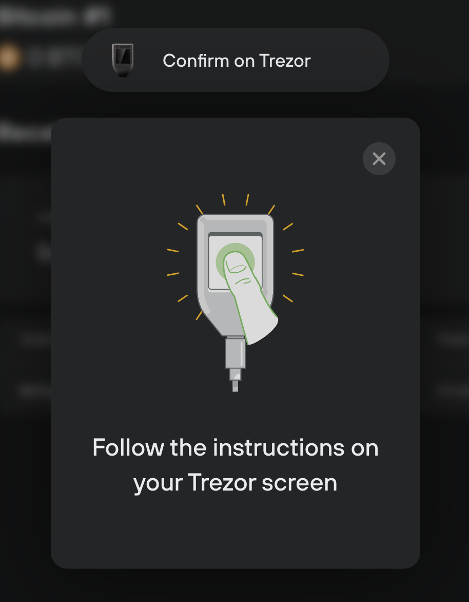 Clicking on the cross does nothing · Issue #7959 · trezor/trezor-suite · GitHub
