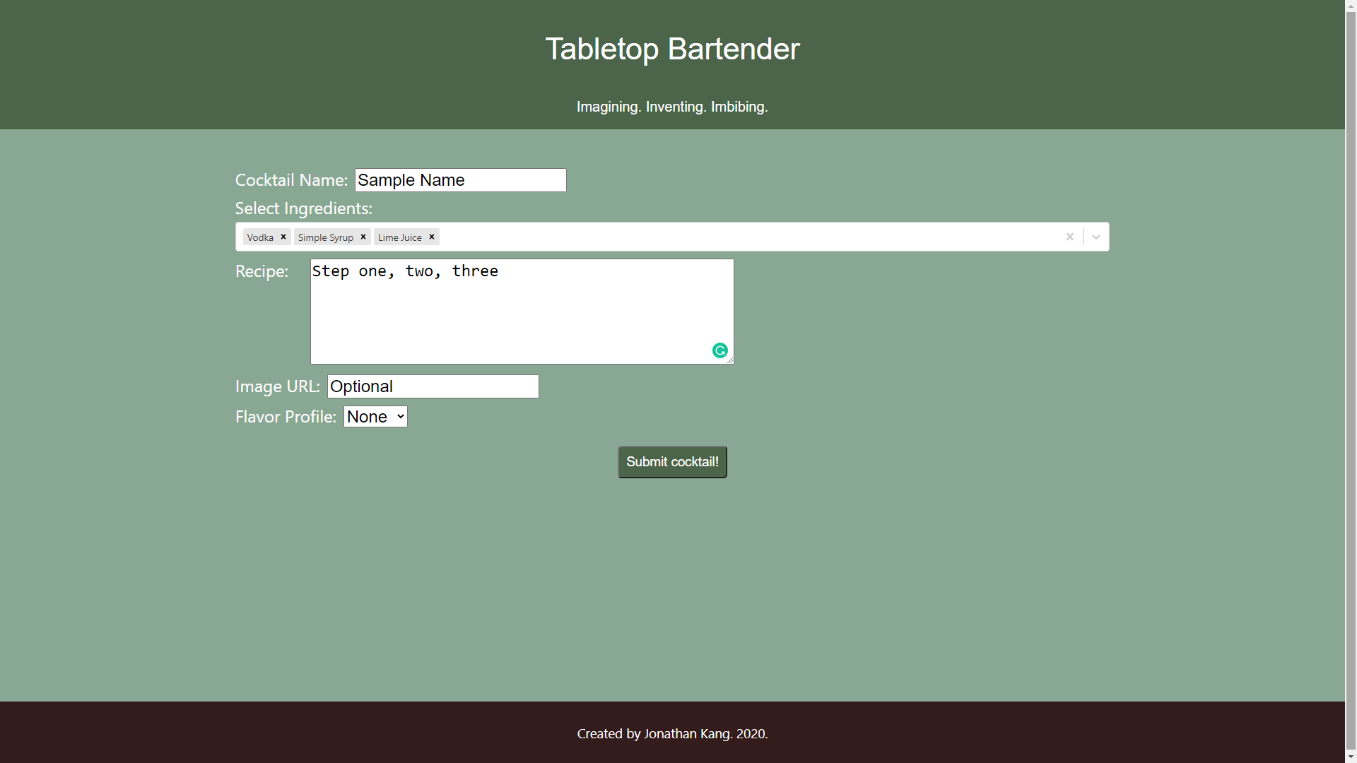 GitHub - jonmkang/tabletop-bartender-client