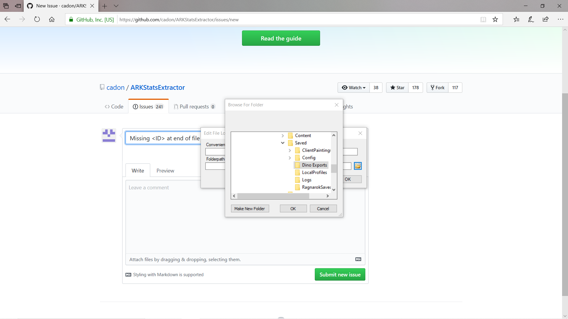 Missing at end of file path! · Issue #984 · cadon/ARKStatsExtractor · GitHub
