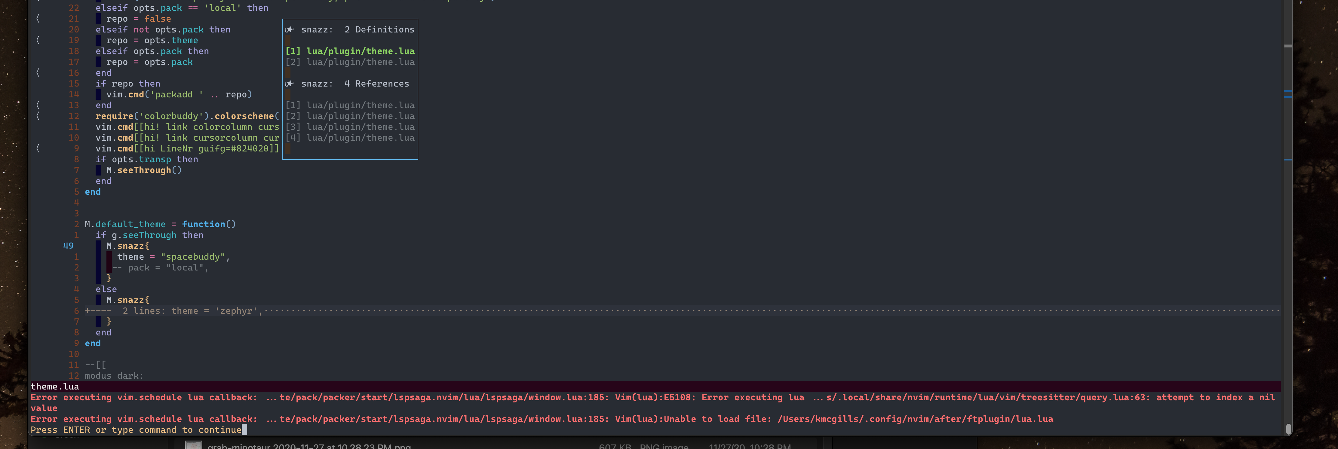 key repeat interaction with ts-rainbow parenthesis · Issue #78 · nvimdev/lspsaga.nvim · GitHub