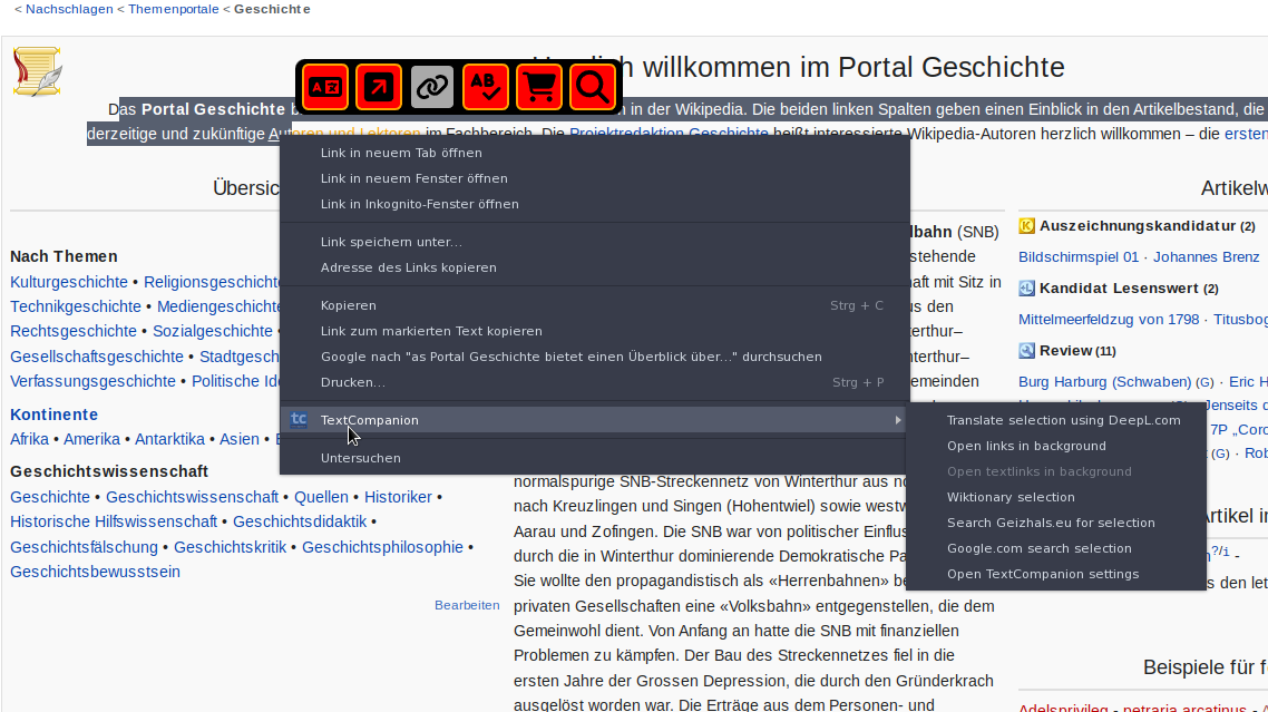 Github Jrie Textcompanion Browser Addon To Work On Text Selections