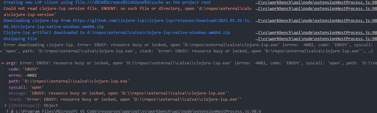 Clojure-lsp does not automatically start when using VSCode on Windows in Calva version 2.0.329 ...