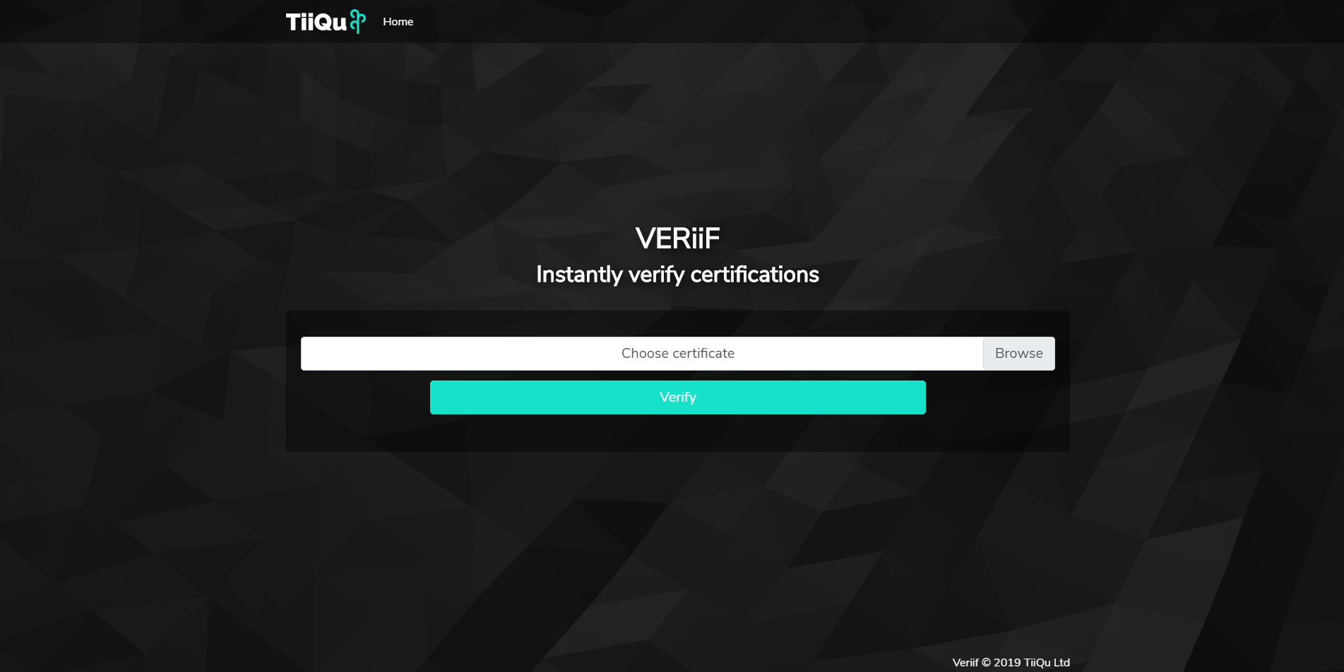 GitHub - TiiQu-Credentialing/Veriif: Standalone certification verifier application for ...