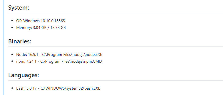 Bug `npx Envinfo Preset Playwright Markdown` Doesnt Include The Playwright Version