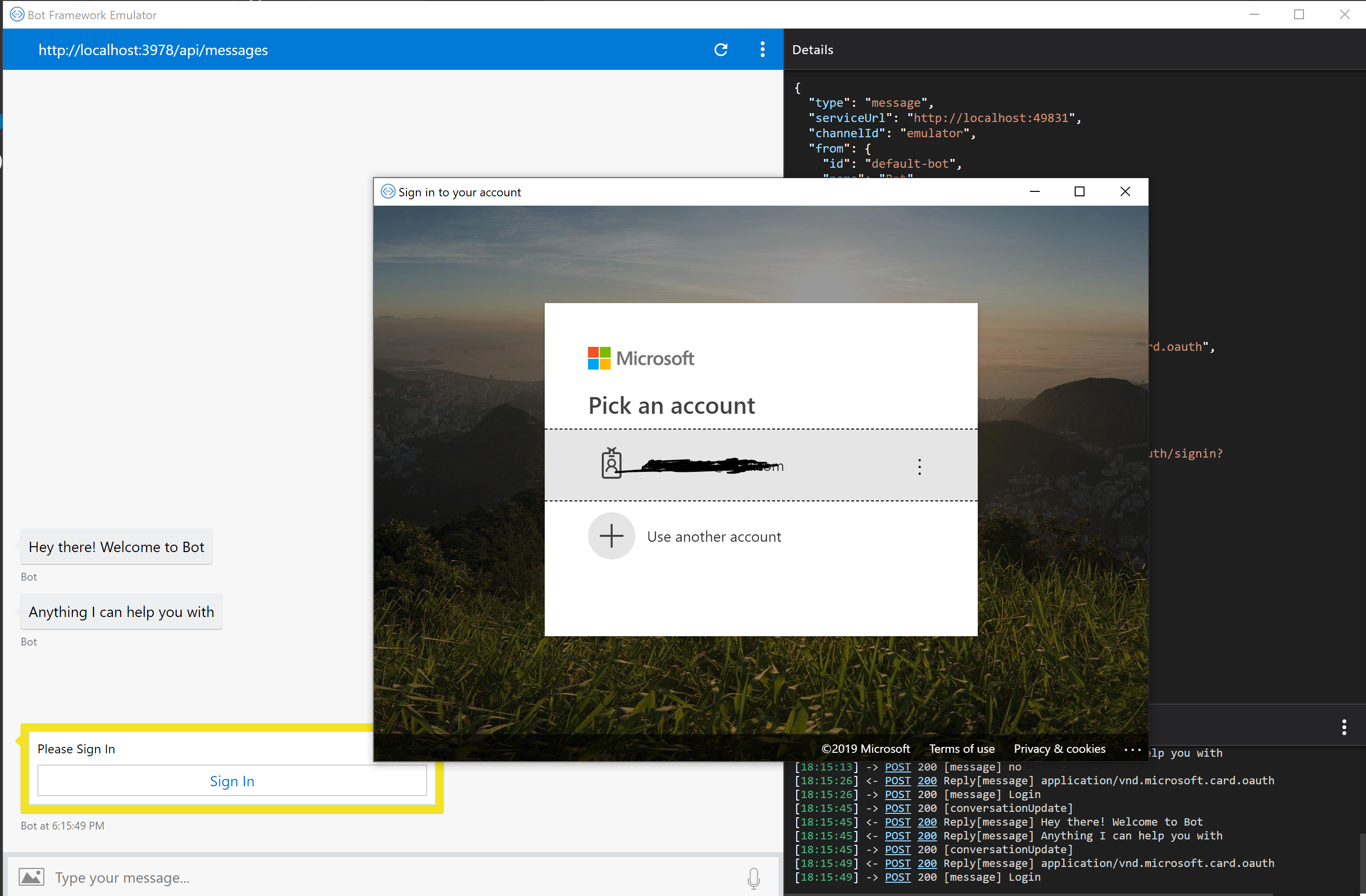 Unable To Login Because Emulator Taking Windows Credential · Issue 1384 · Microsoft