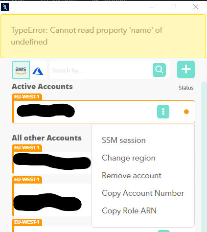 Error on Copy Account Number · Issue #89 · Noovolari/leapp · GitHub