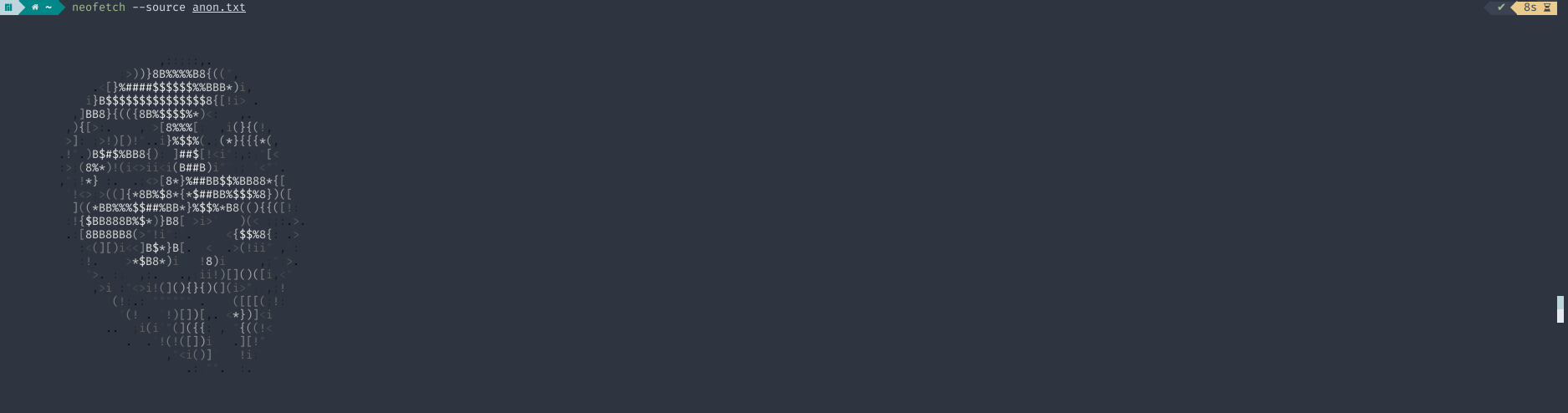 Custom ascii file not showing words info · Issue #1710 · dylanaraps/neofetch · GitHub