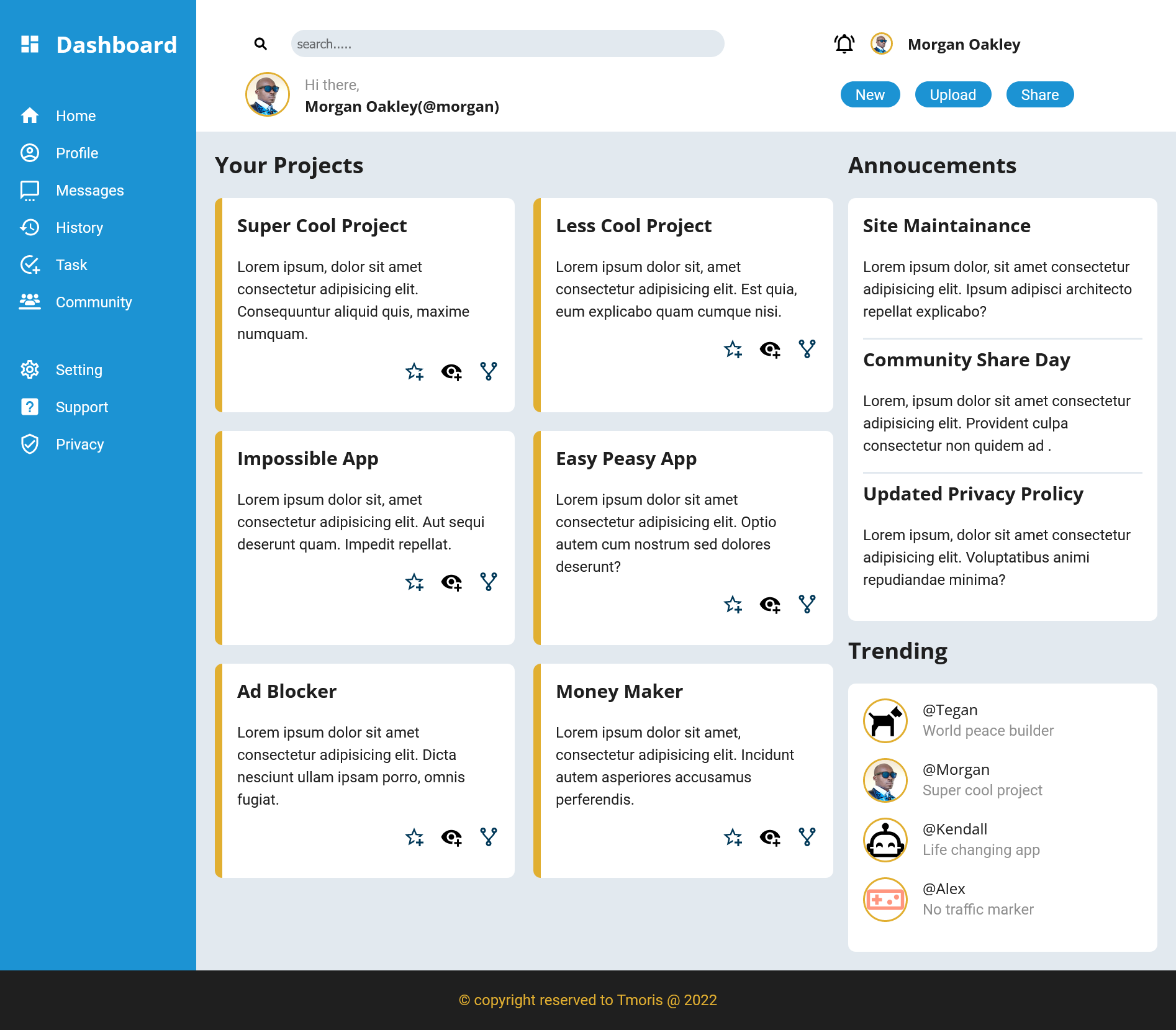 GitHub - tmoris/Admin-Dashboard: Admin desktop Dashboard