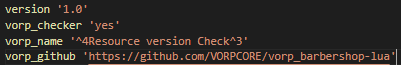 Version Check Issue · Issue #1 · VORPCORE/vorp_barbershop_lua · GitHub
