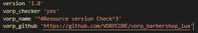 Version Check Issue · Issue #1 · VORPCORE/vorp_barbershop_lua · GitHub