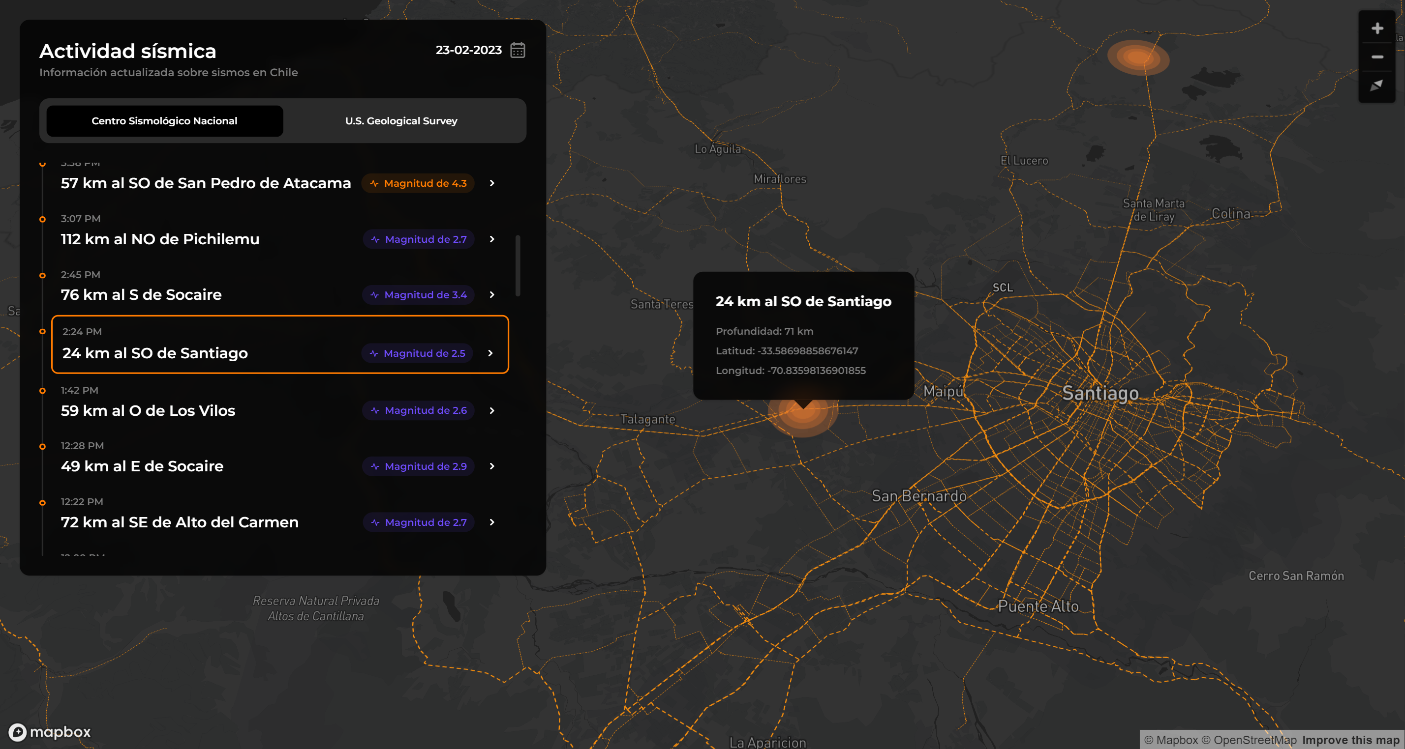 GitHub - s0alken/earthquakes-chile-visualizer: A project to visualize earthquakes in Chile on an ...