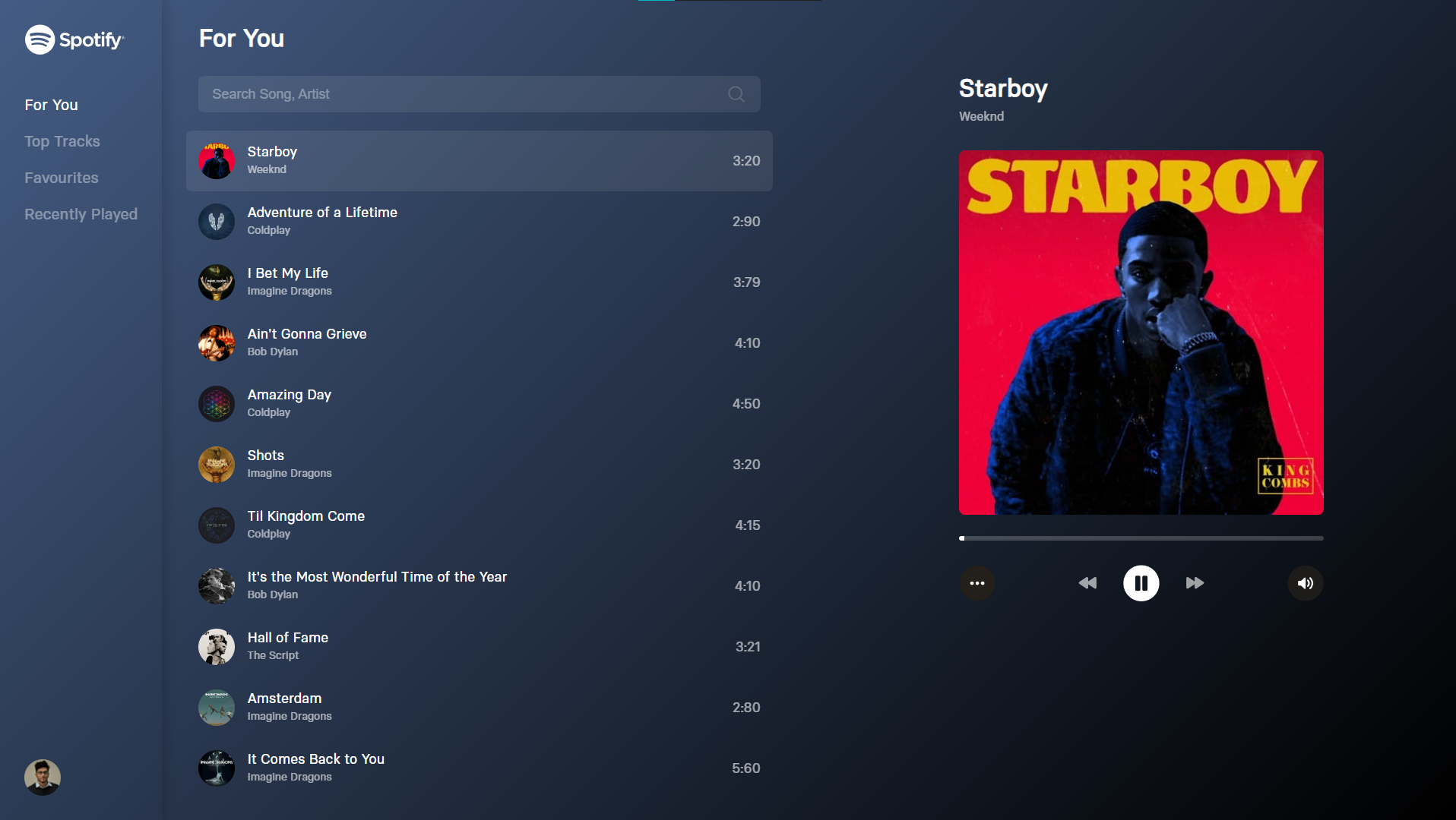 GitHub - Grovercode/Spotify: This is a music player website with ...