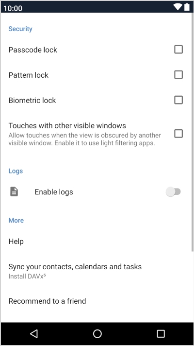 [Android X Preference] Logs section · Issue #3101 · owncloud/android ...