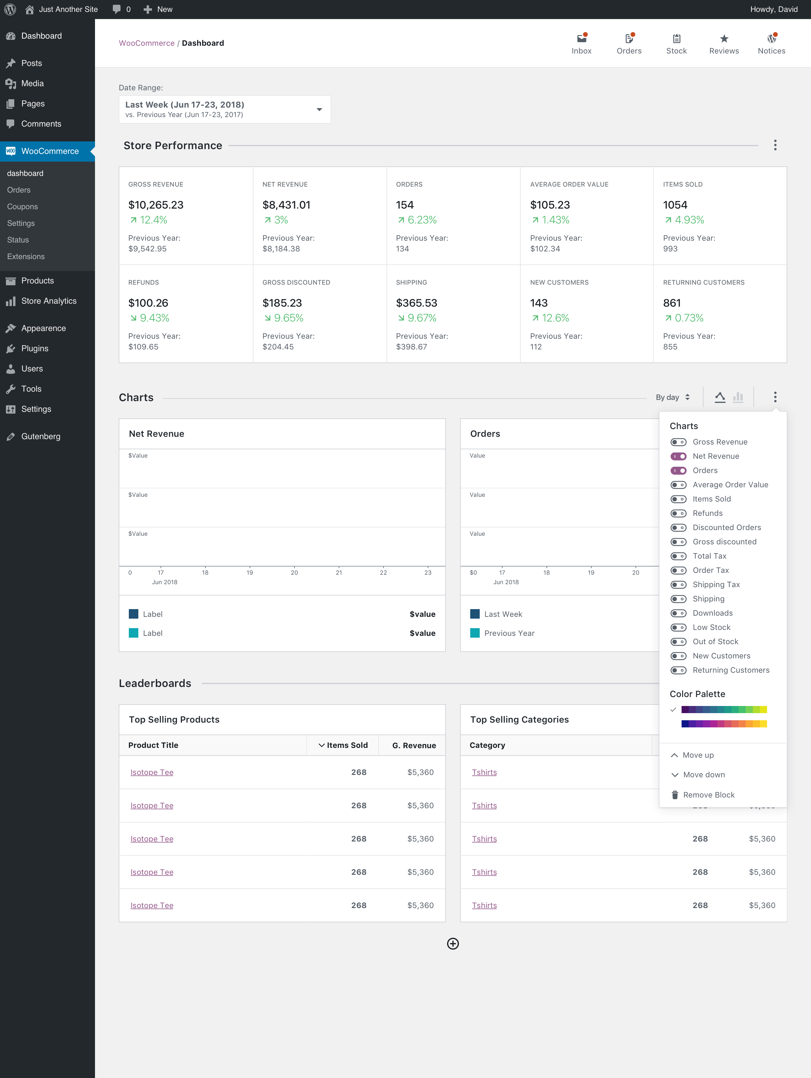 Dashboard: Add Ability to Move Section Up/Down · Issue #2121 · woocommerce/woocommerce-admin ...