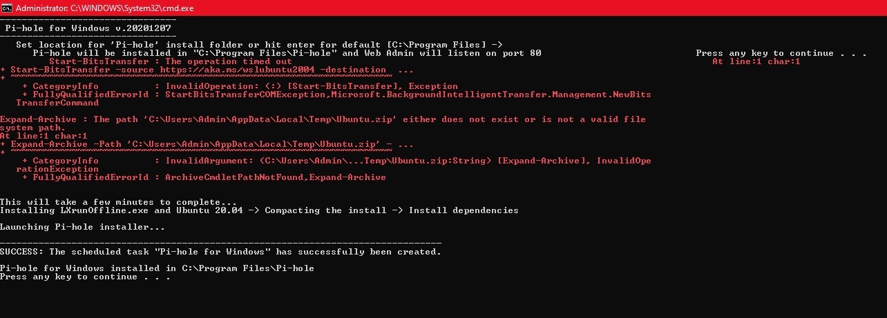 Pi breaks down after every restart · Issue #13 · DesktopECHO/Pi-Hole-for-WSL1 · GitHub