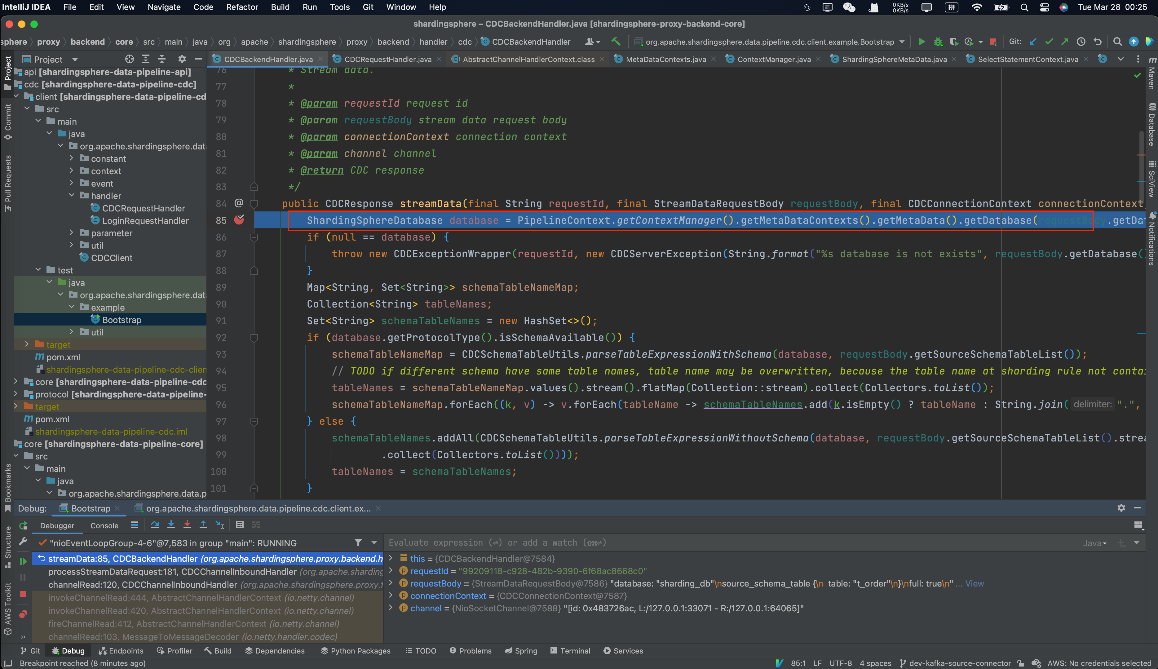 Error (HY000): Unable to start CDC correctly due to 'PipelineContext.getContextManager()' is ...