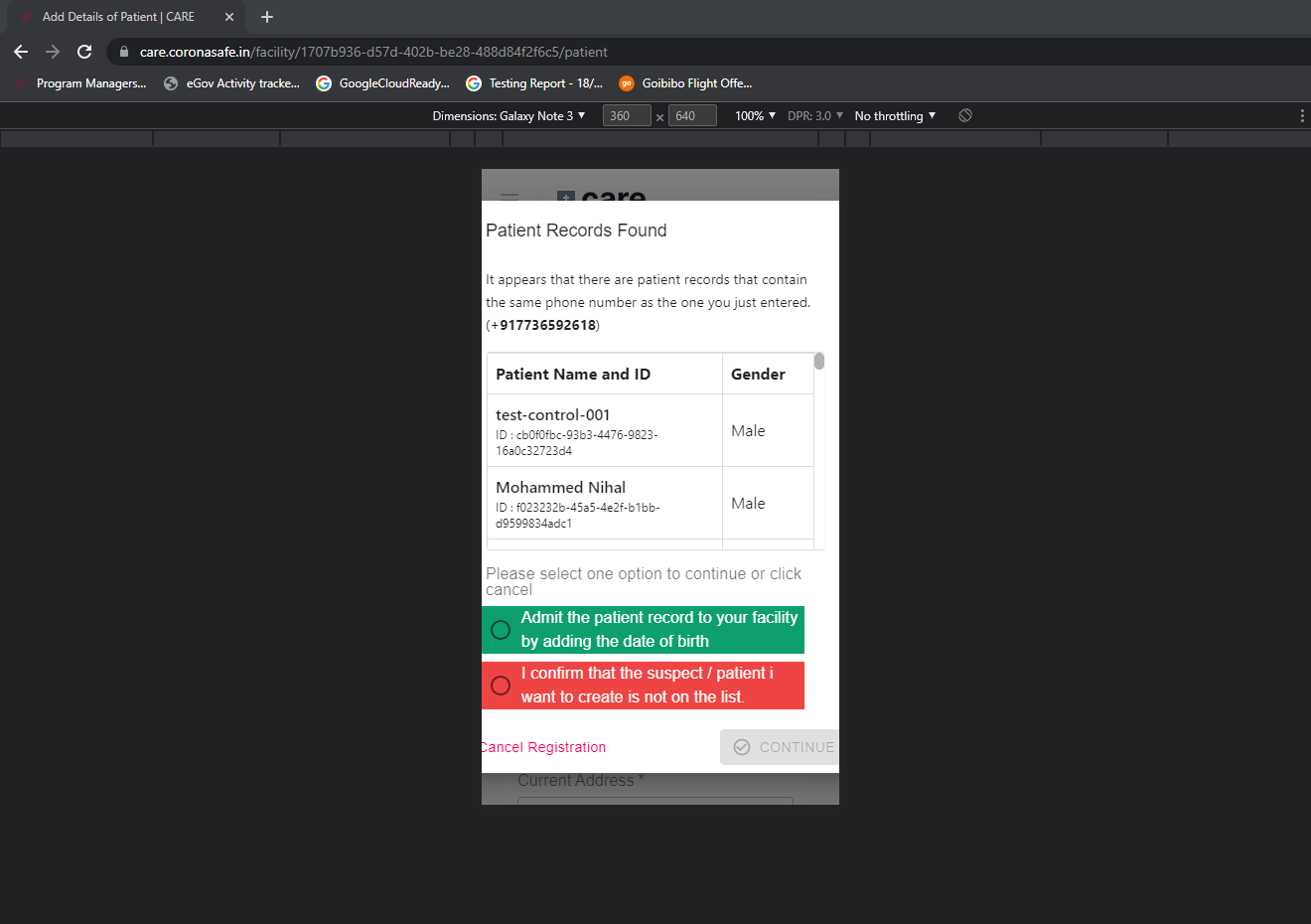 Patient Form UI is not responsive · Issue #3534 · ohcnetwork/care_fe · GitHub