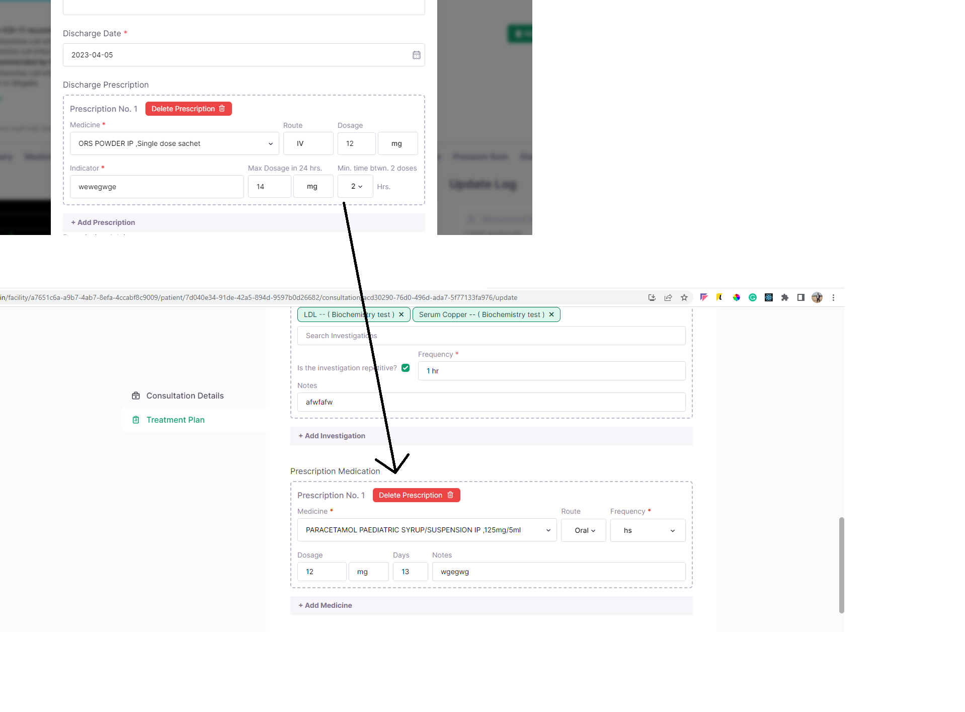 Change discharge prescription template in the patient discharge pop-up · Issue #5239 ...