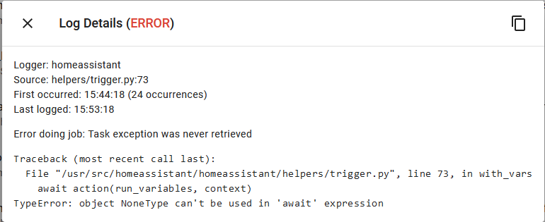 Errors while using trigger variables with trigger-based template entities. · Issue #72434 · home ...